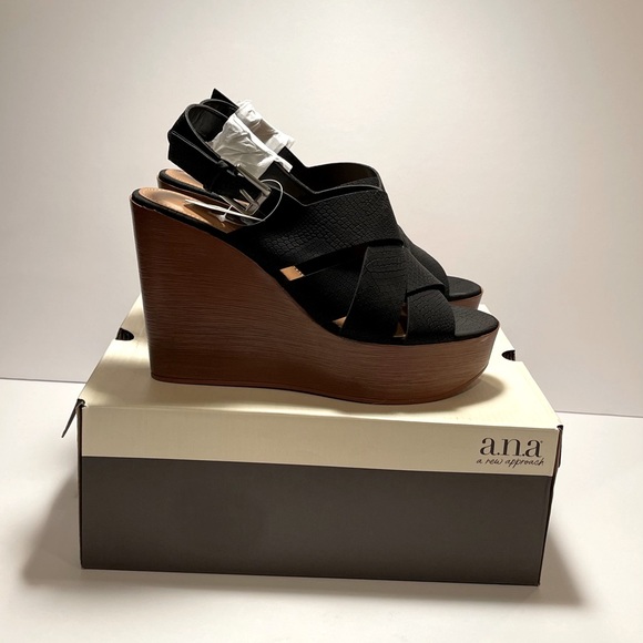 a.n.a | Shoes | Ana Wedge Heel Sandals | Poshmark